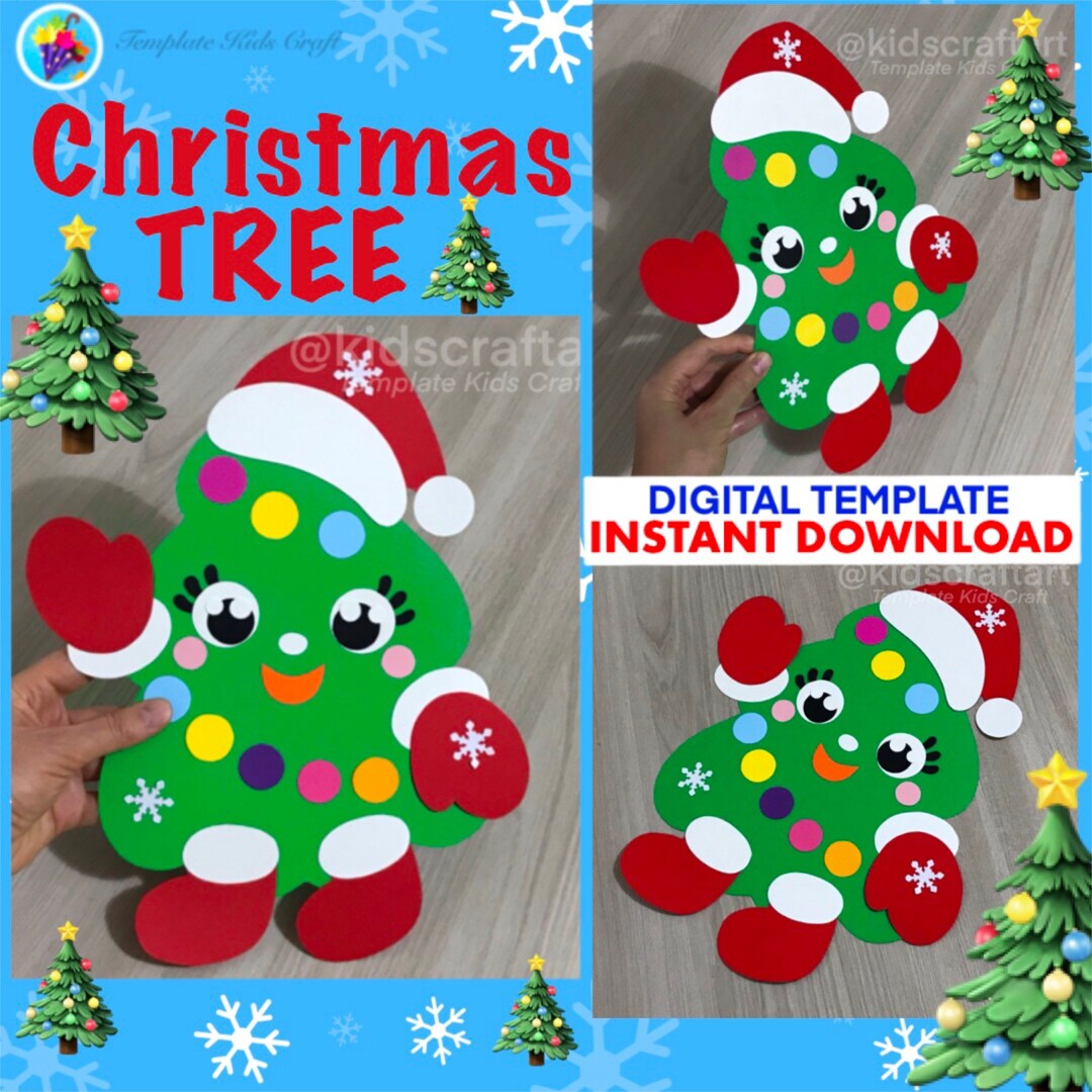 Printable Christmas Tree Craft for Kids Classroom Decor Winter - Etsy ...