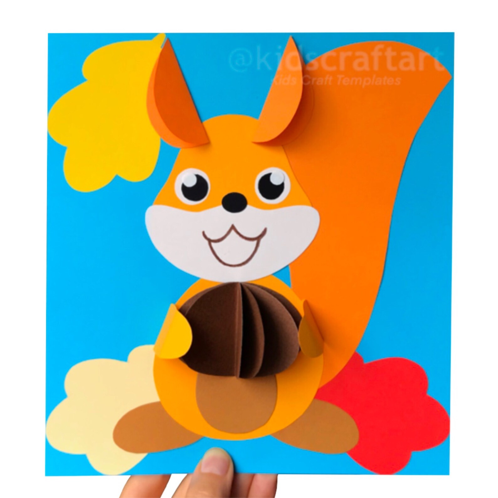 Printable Fall Squirrel Craft Kits for Kids Autumn Forest - Etsy