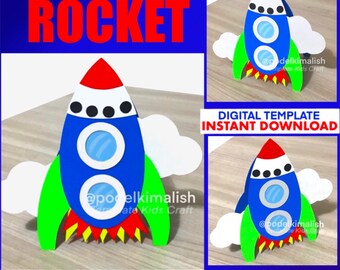 3d Rocket Printable - Etsy
