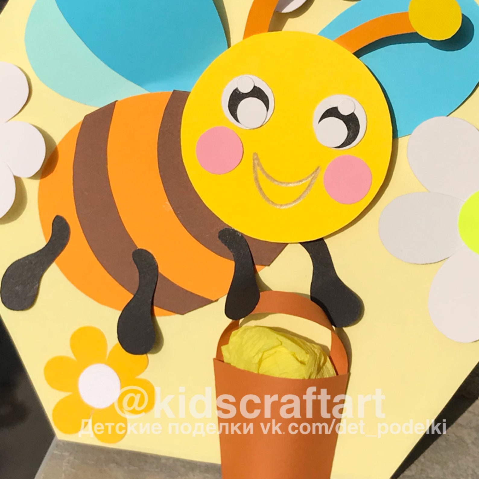 3D Honey Bee Craft for Kids Summer Craft With Kids | Etsy