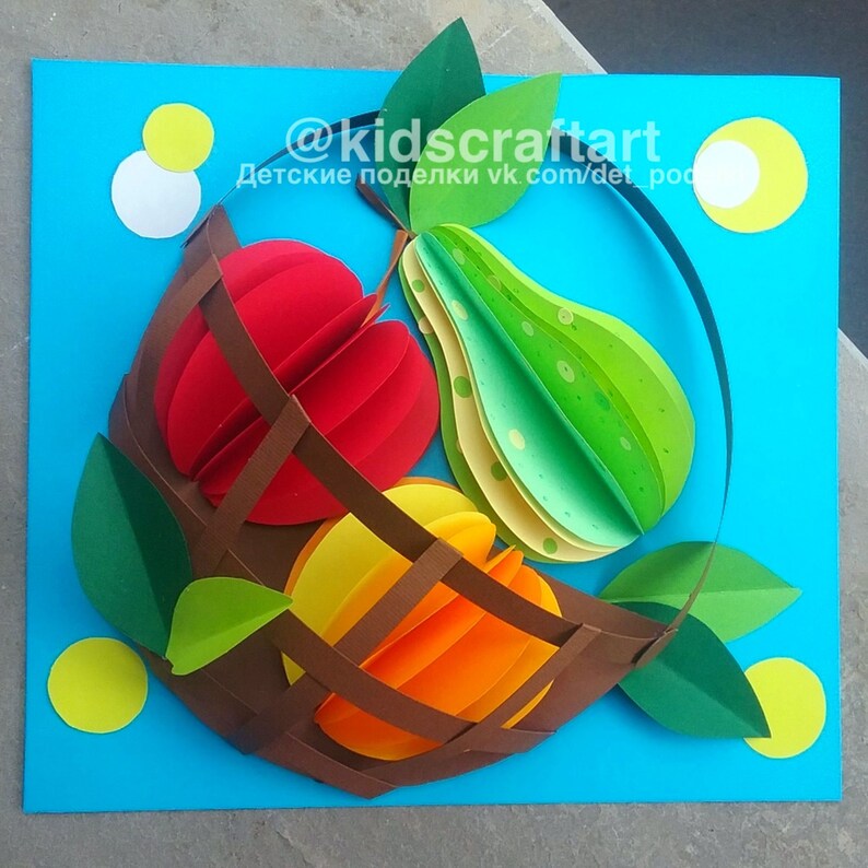 3D Fruit Papercraft Kids Activities Pages Sheets Printable | Etsy