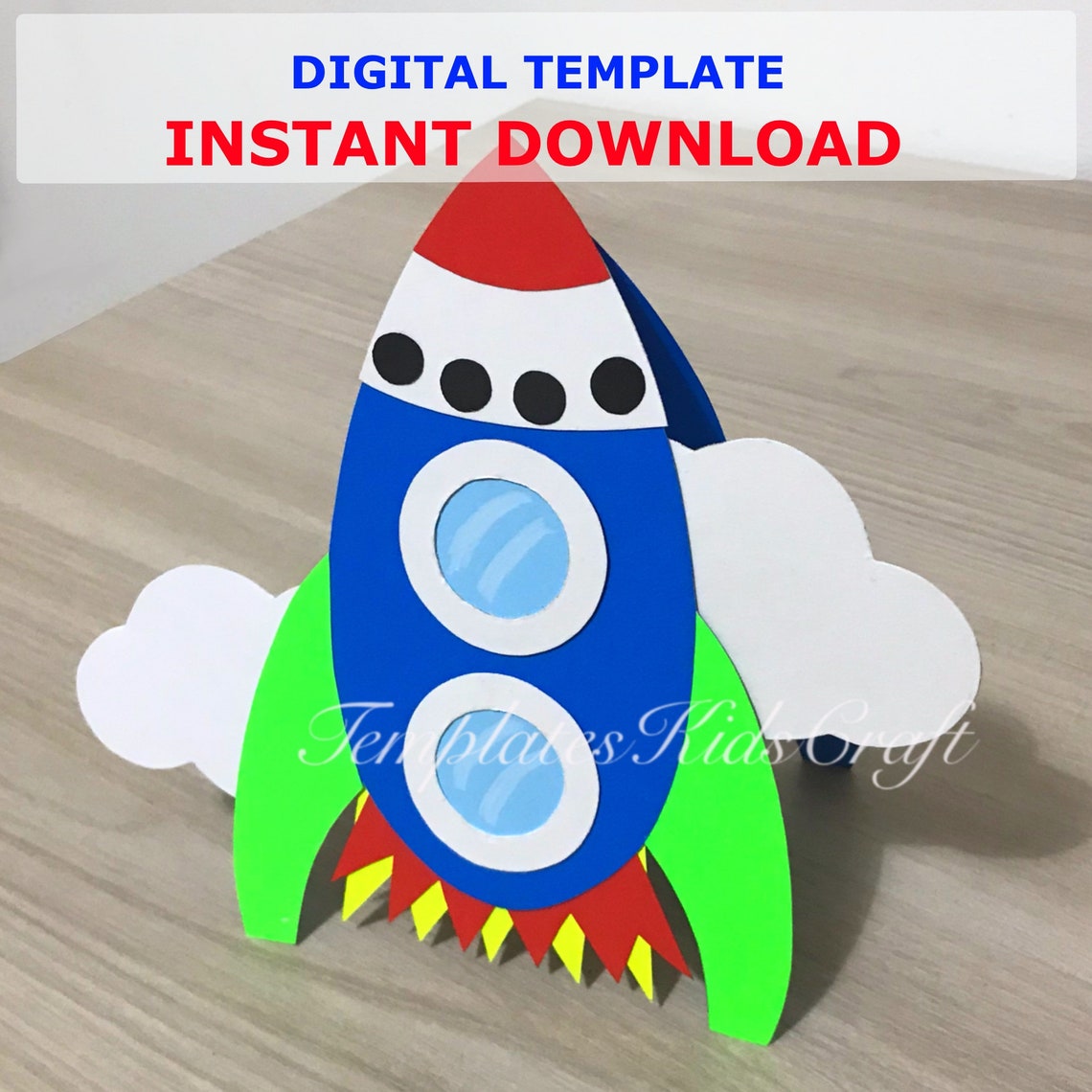 3D Rocket Craft Paper Toys Space Party Kindergarten Craft for - Etsy India