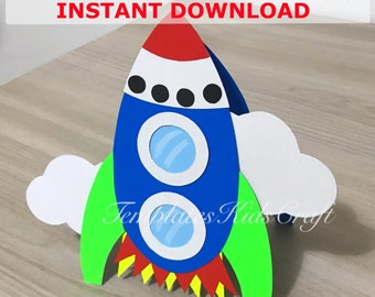 3D Rocket Craft Paper Toys Space Party Kindergarten Craft for - Etsy India