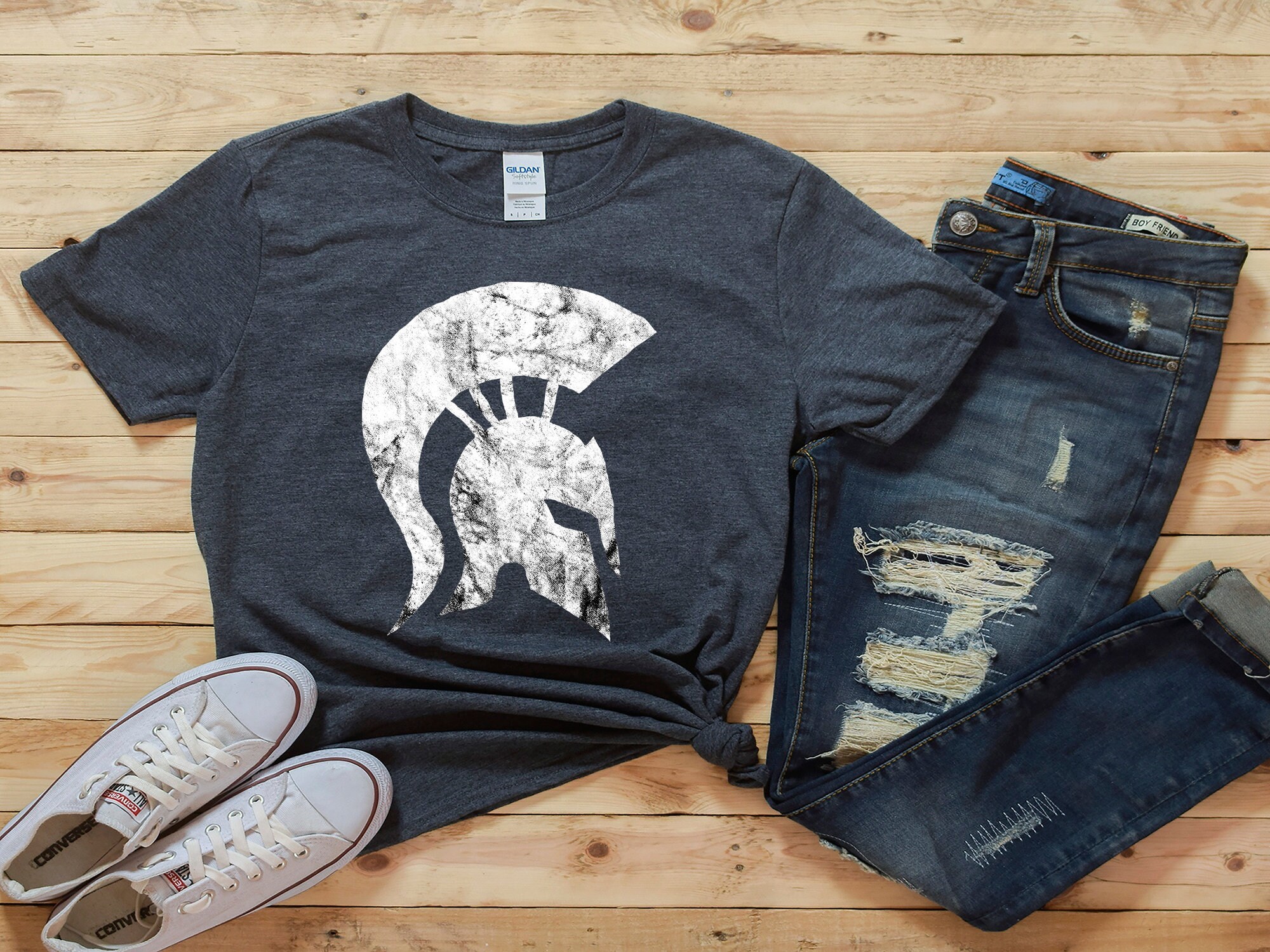 Spartan Helmet T-shirt Sparta Warrior Army Soldier Gifts - Etsy UK