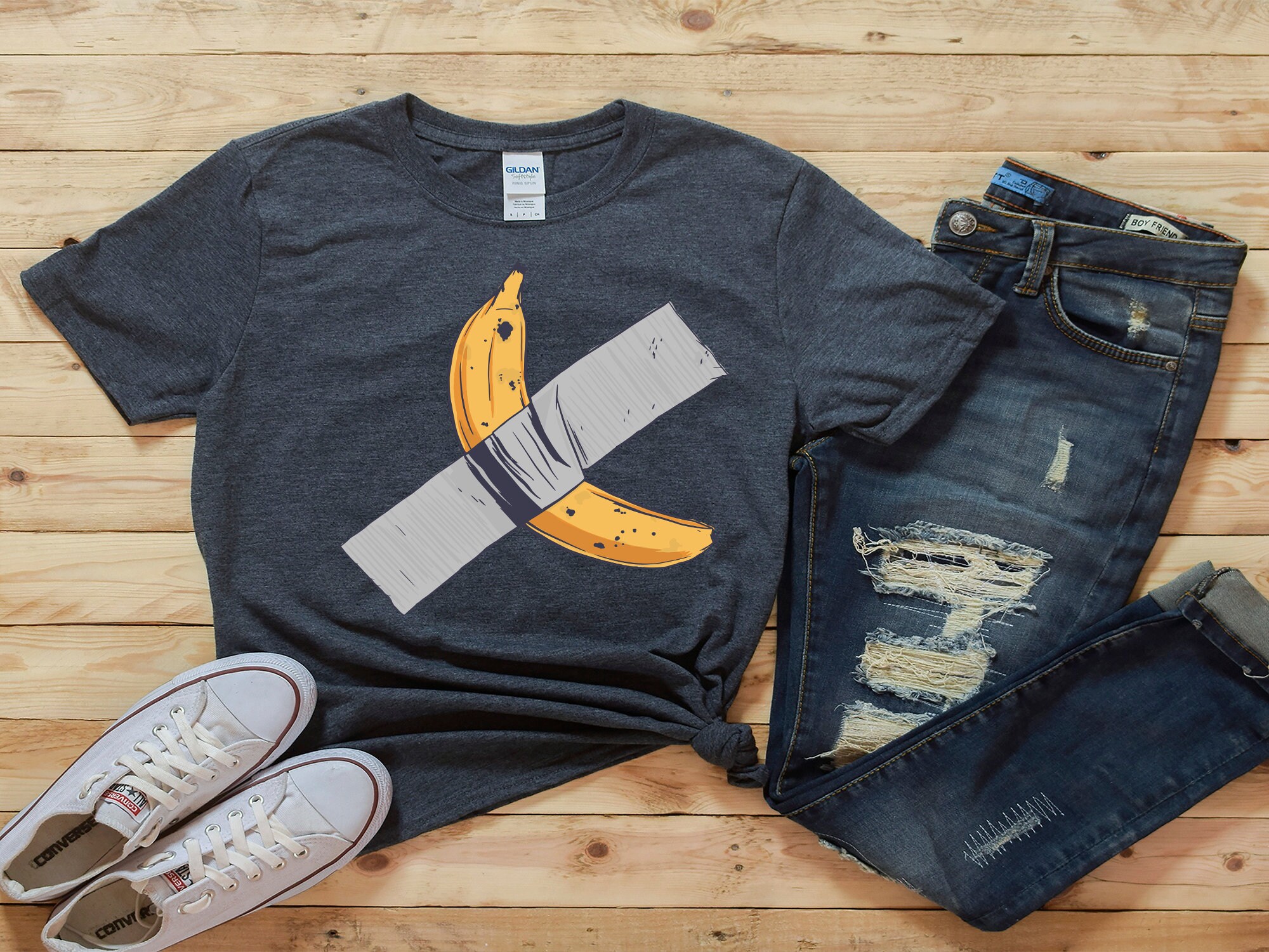 Banana Shirt For Women Funny Banana Shirt Tape T-Shirt Cute - Etsy España