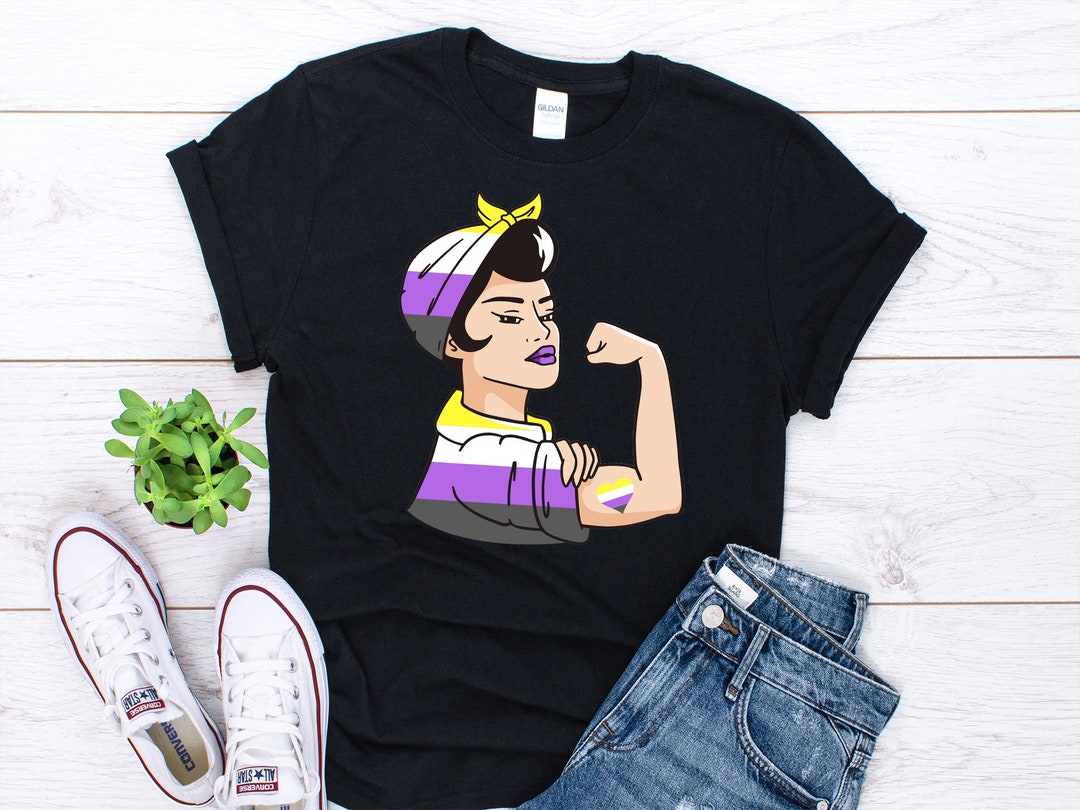 Non Binary Flag Tee Enby Adult Gender Neutral Lgbtq Pride - Etsy España