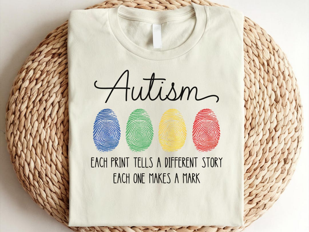 Autism Fingerprint Shirt, Autistic Shirt, Autism Awareness Shirt ...