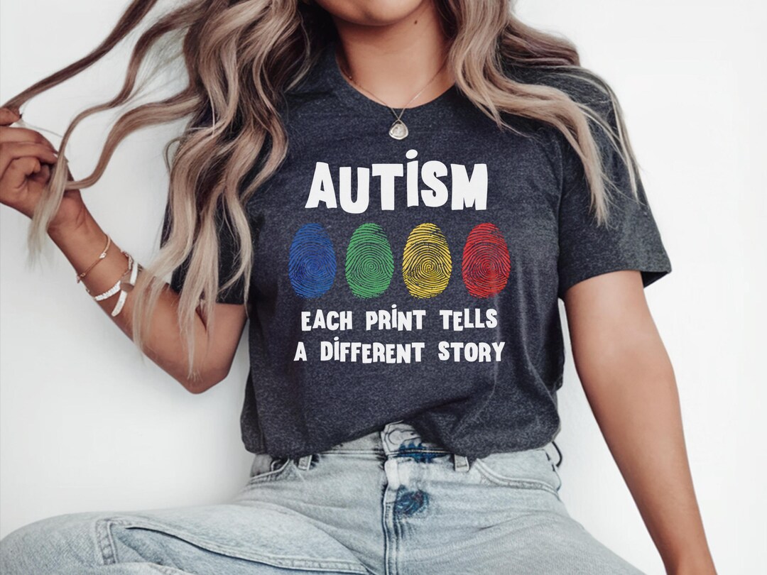 Autism Fingerprint Shirt, Autistic Shirt, Autism Awareness Shirt ...