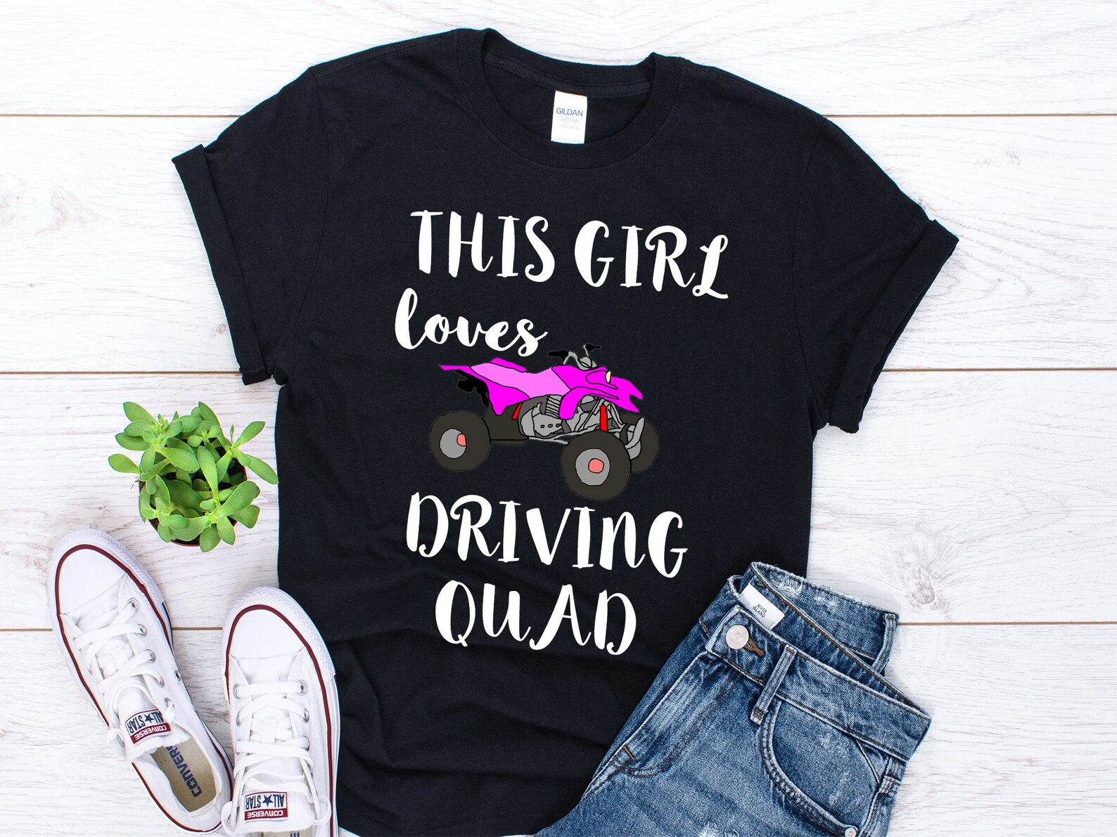 ATV Shirt, Quad Shirt, Four Wheeler Bike Gift, Quad Girl Shirt, Woman ...