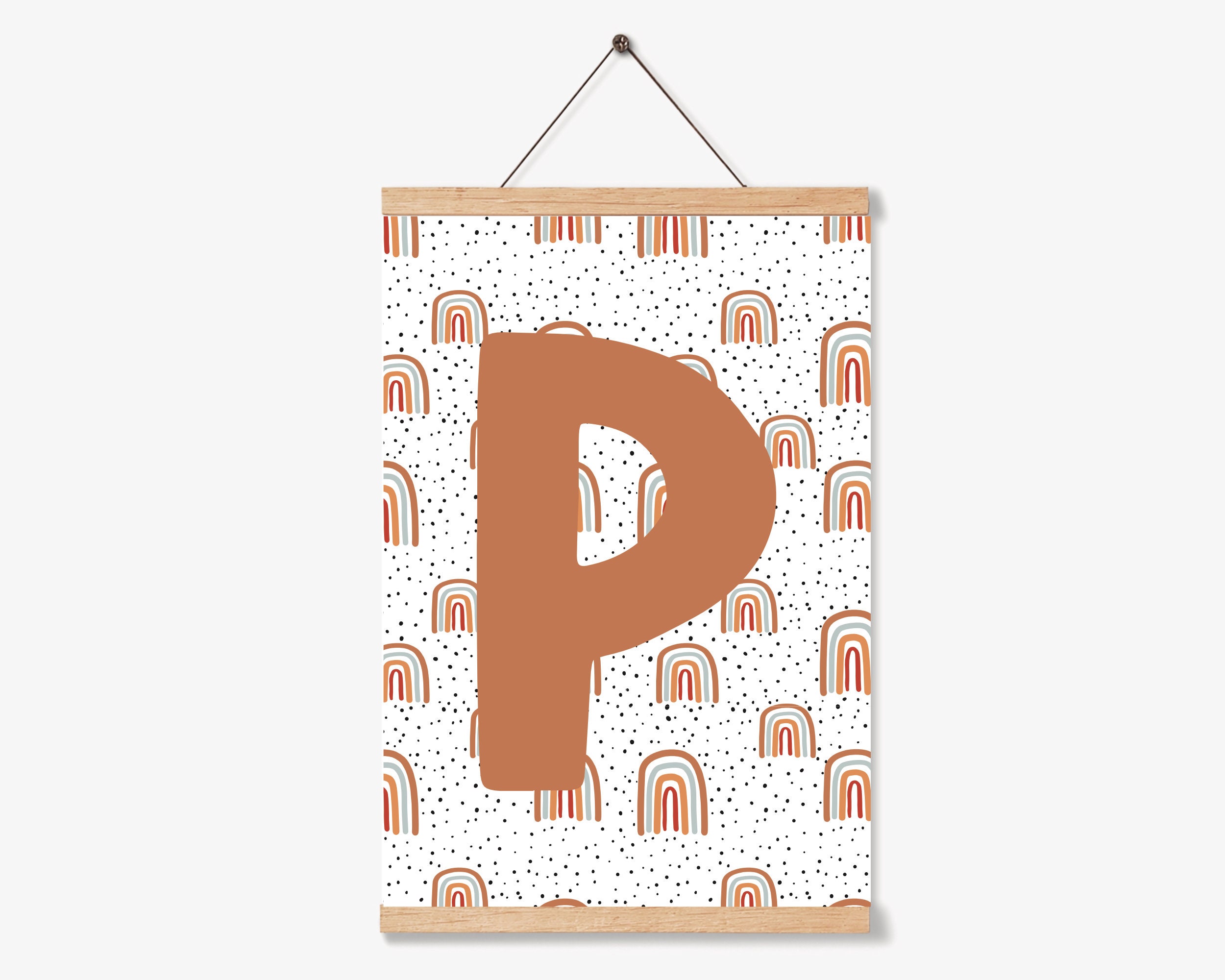 Initial P Print Alphabet P Poster Letter P Wall Art | Etsy