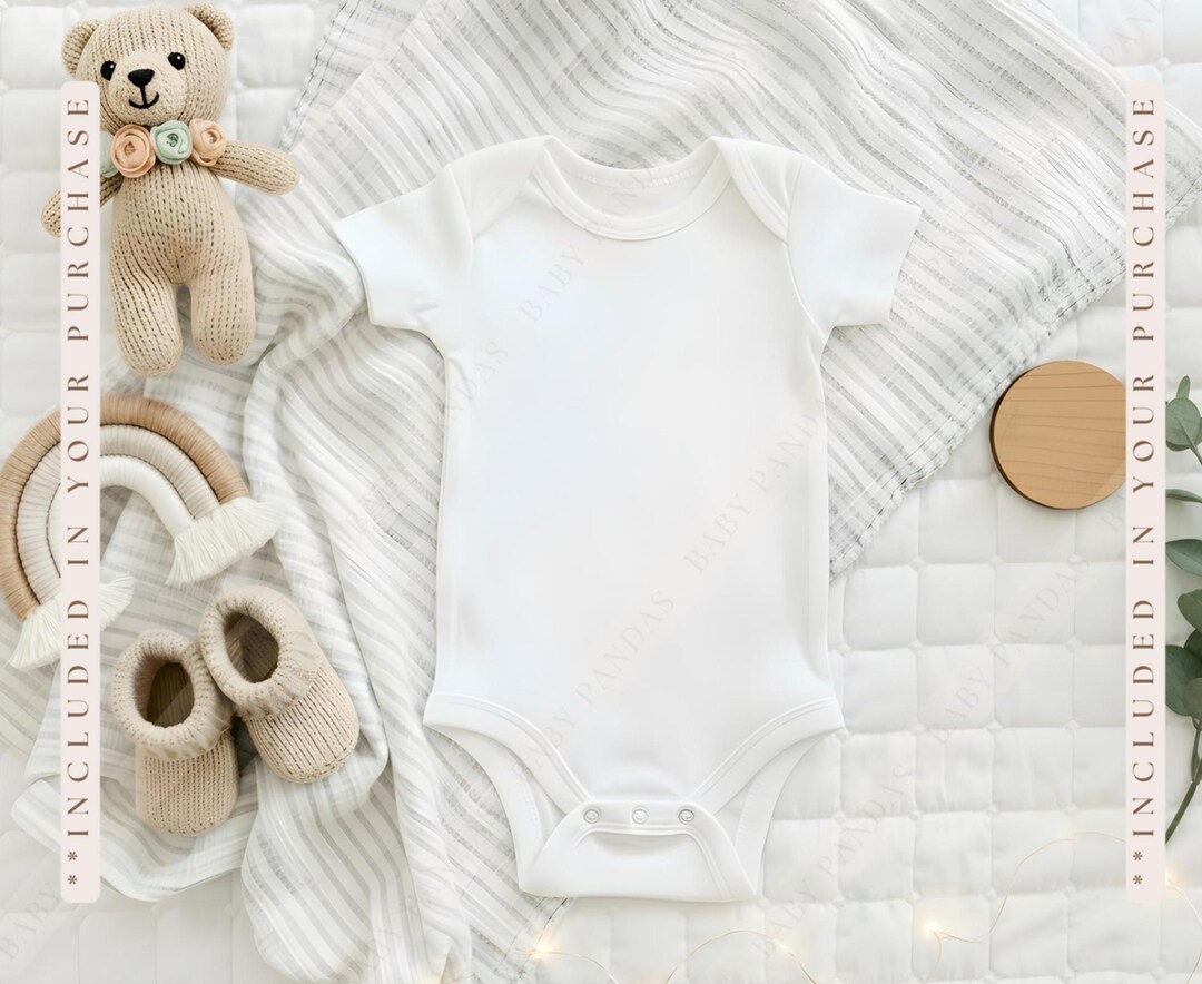 White Baby Vest Mockup Digital PNG: White Baby Vest Mock up JPG Photo ...