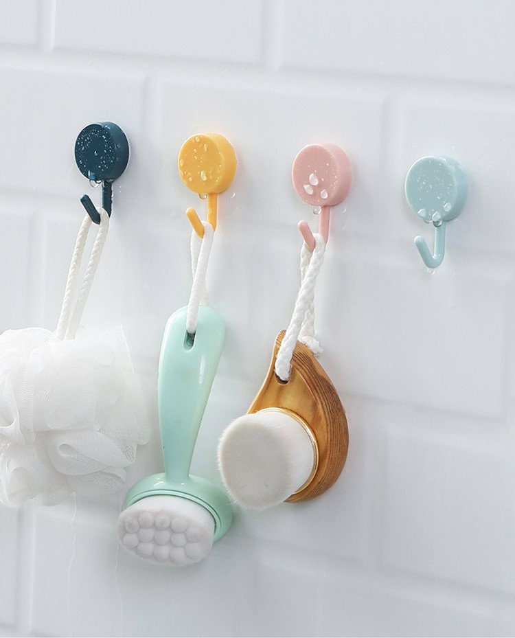 4 Pcs Self Adhesive Wall Hooks Reusable Hooks Mix and - Etsy UK