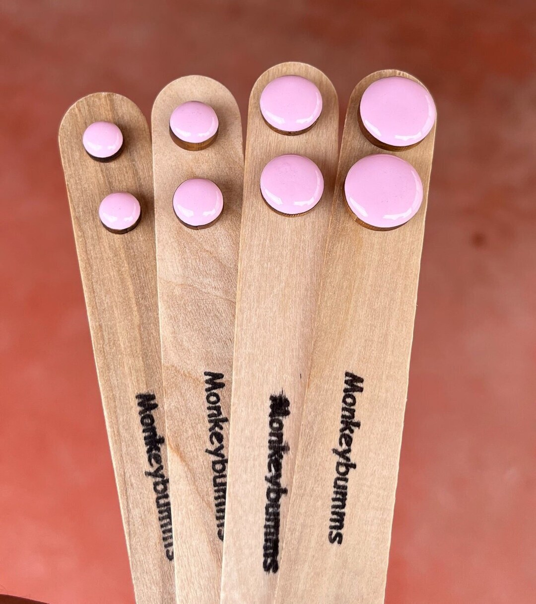 COTTON CANDY PINK Solid Colour Stud Earrings Pink Studs Resin Studs ...