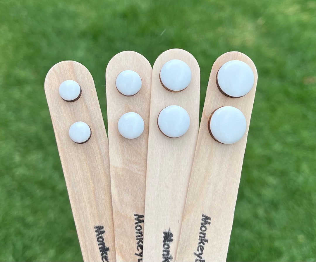 WHITE Solid Colour Stud Earrings - White Studs - Resin Studs - Pops of ...