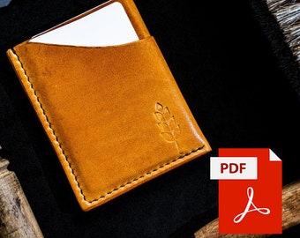 Minimalist Slim Wallet Template DIY EDC Leather Wallet PDF | Etsy Canada