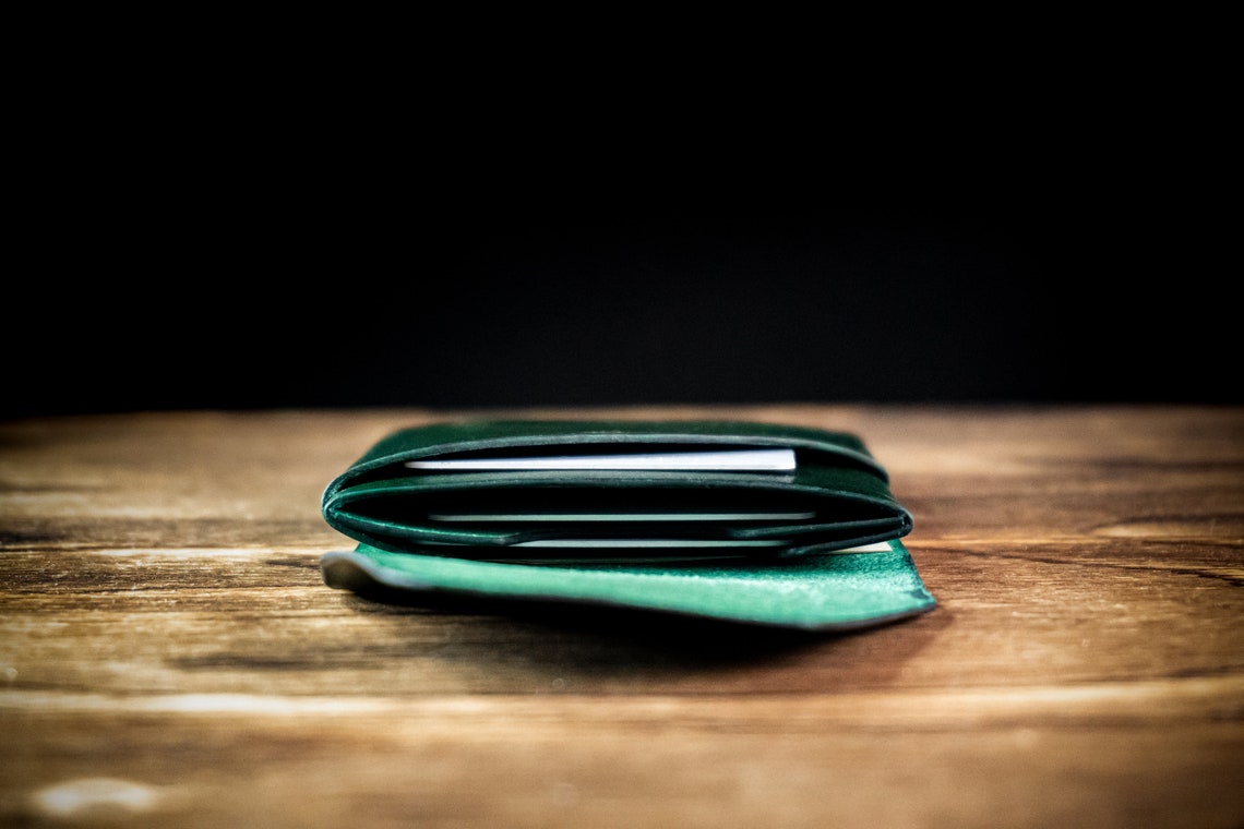 Minimalist Slim Wallet Template DIY EDC Leather Wallet PDF | Etsy