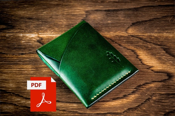 Minimalist Slim Wallet Template DIY EDC Leather Wallet PDF | Etsy