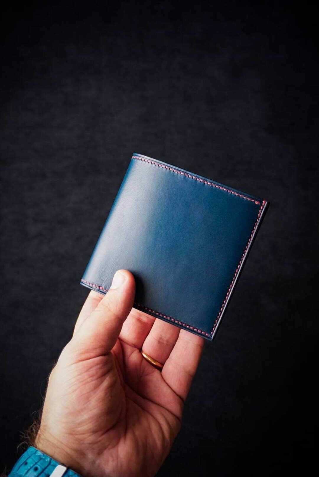Buttero Leather Bifold Wallet, Slim Personalized Mens Wallet - Etsy