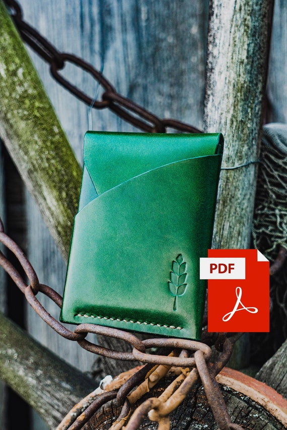 Minimalist Slim Wallet Template DIY EDC Leather Wallet PDF - Etsy