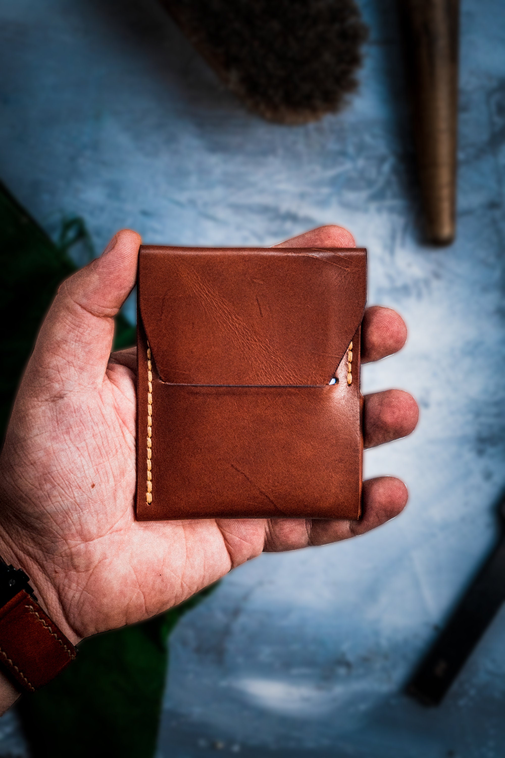 Minimalist Slim Flap Wallet Template , DIY EDC Leather Wallet PDF ...