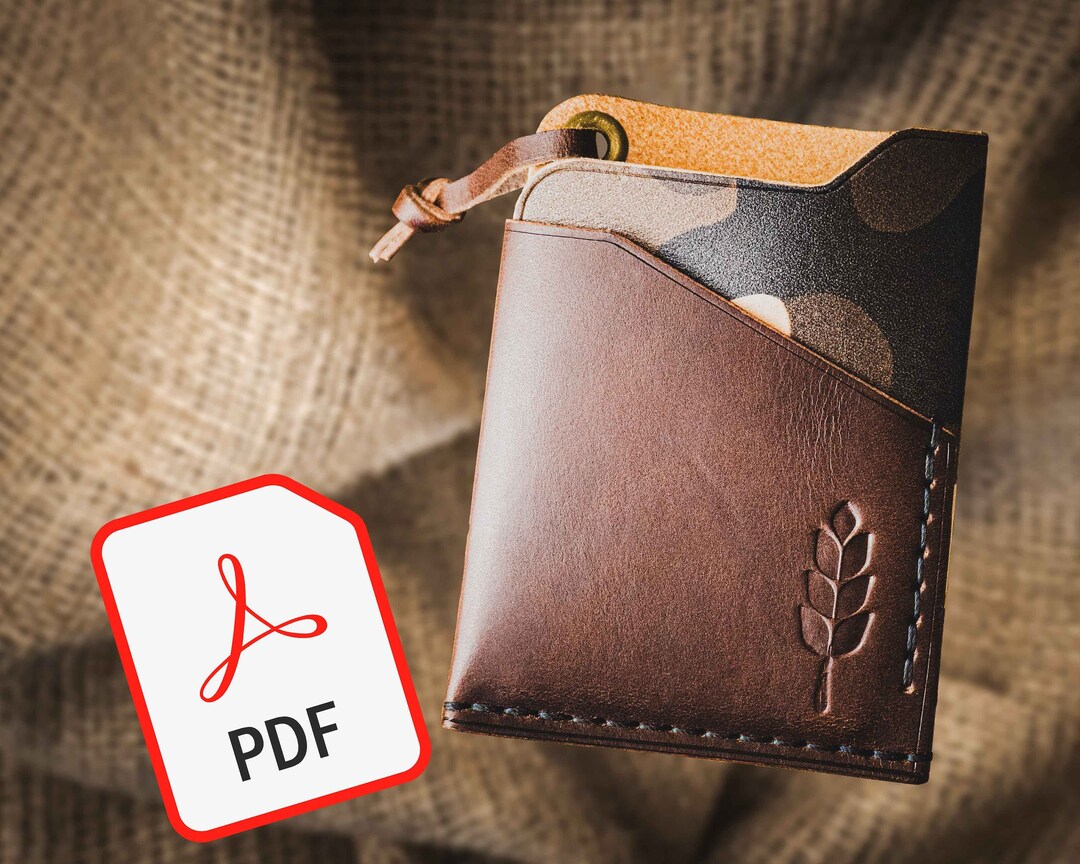 Minimalist Wallet Template, PDF Cardholder Pattern, EDC Front Pocket ...