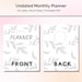 Simple Leaf Undated Monthly Calendar, Printable Month on Two Pages ...