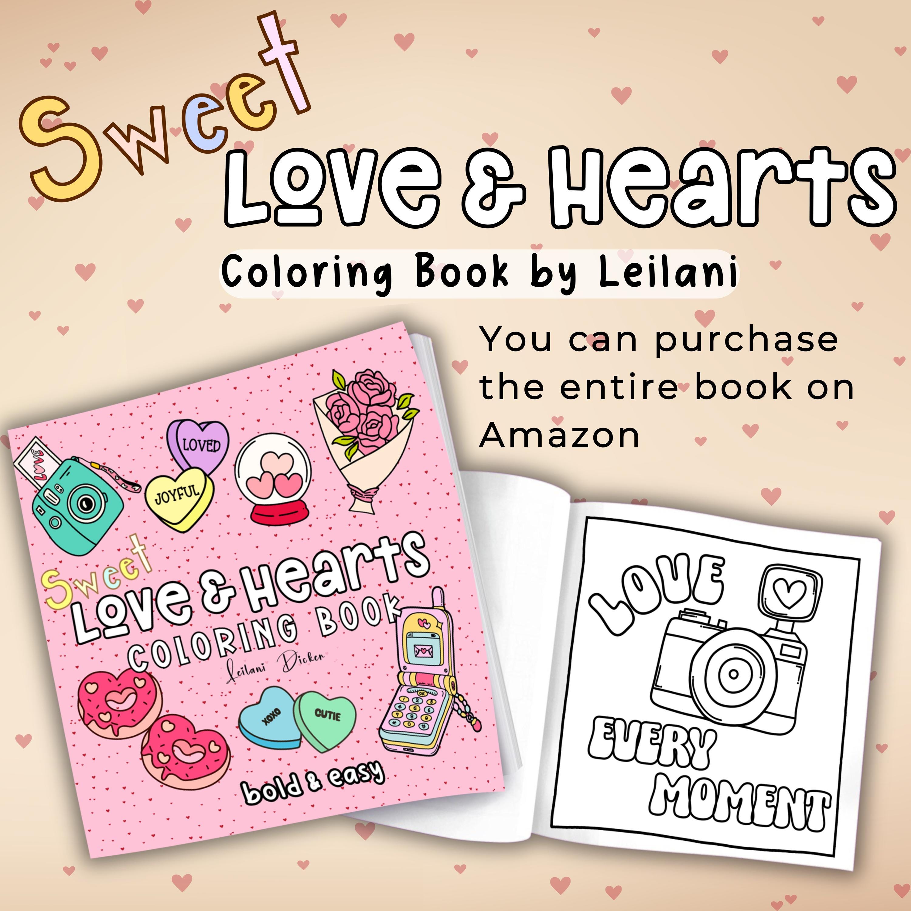 Valentines Day Coloring Pages-sweet Love & Hearts | 10 Printable ...
