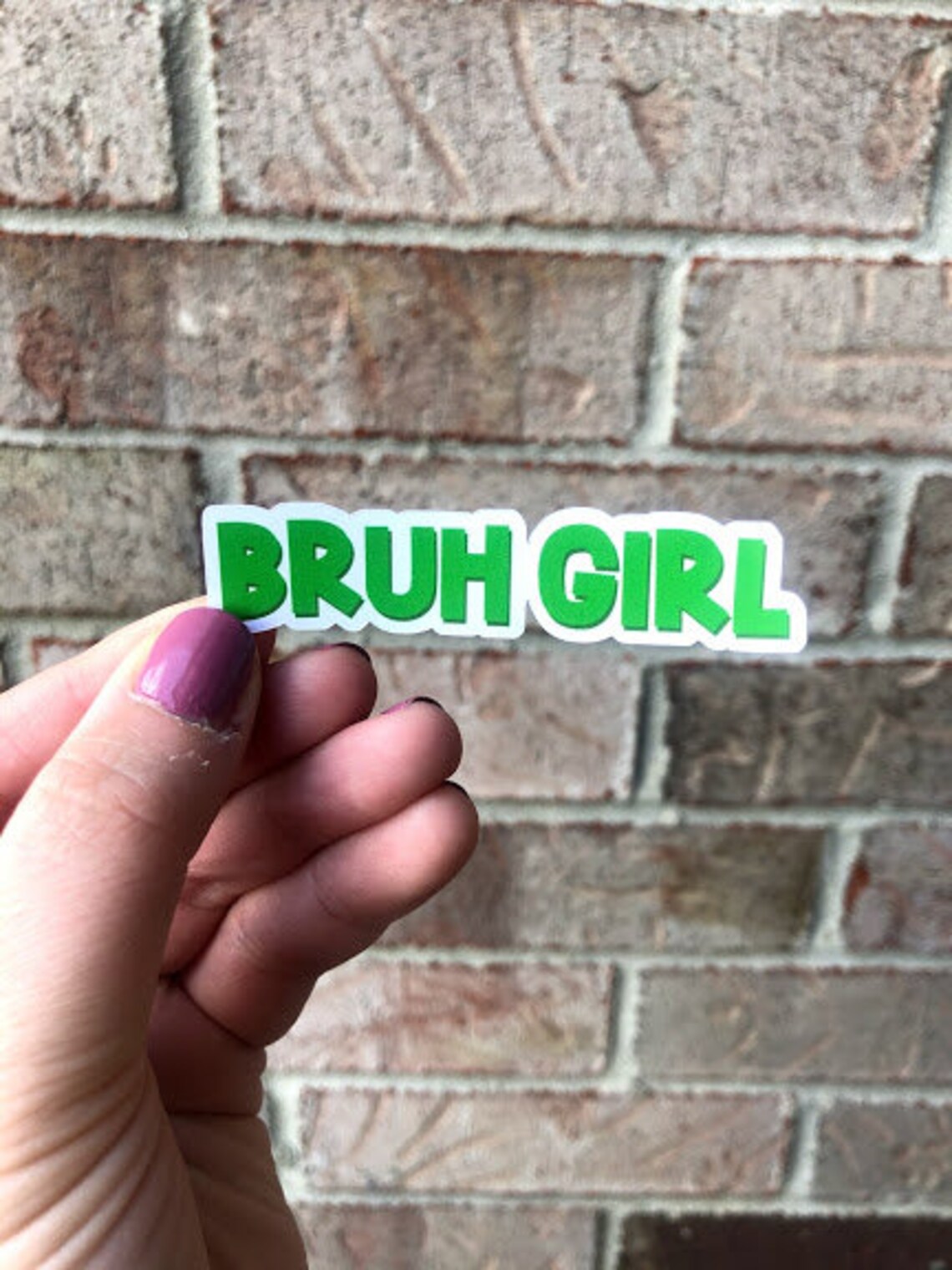 BRUH Girl Stickers different Colors - Etsy