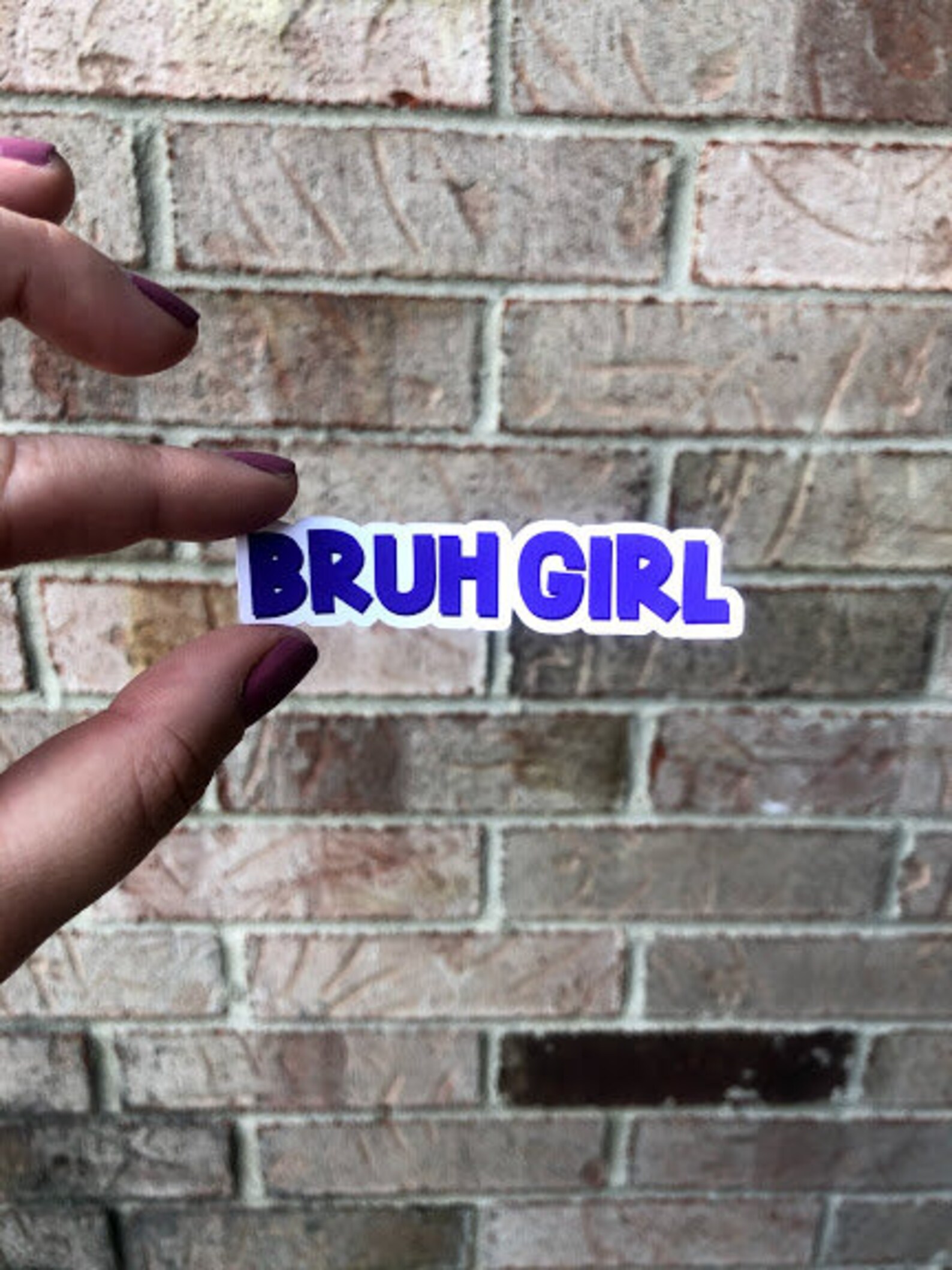 BRUH Girl Stickers different Colors - Etsy