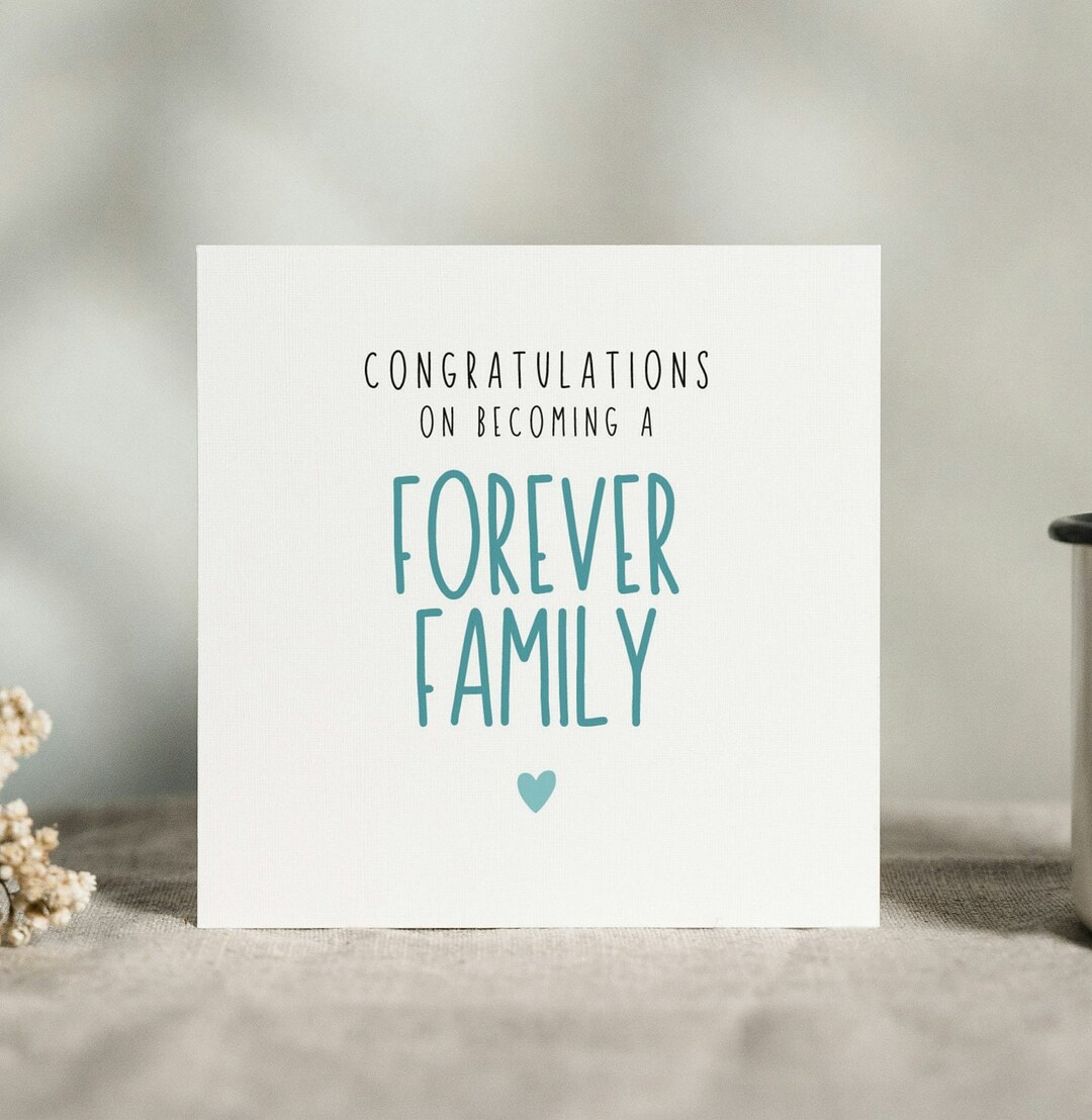 Adoption Card / New Family Card / Forever Family Card / Congratulations ...