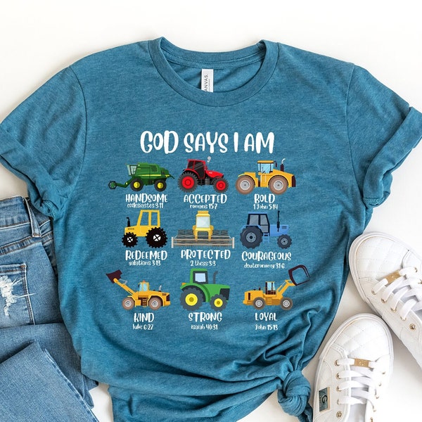 God Says I Am Tractor Shirt - Etsy
