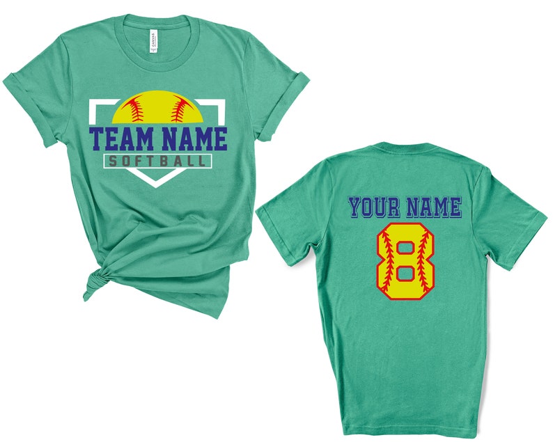 Custom Softball Shirts Softball Numbers Shirt Personalized - Etsy