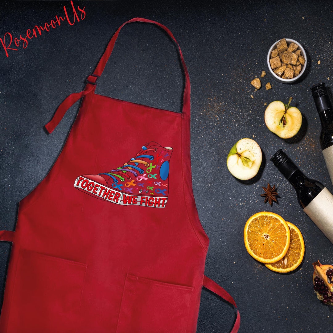 Cancer Support Apron, We Together Fight Cancer Apron, Cancer Awareness ...