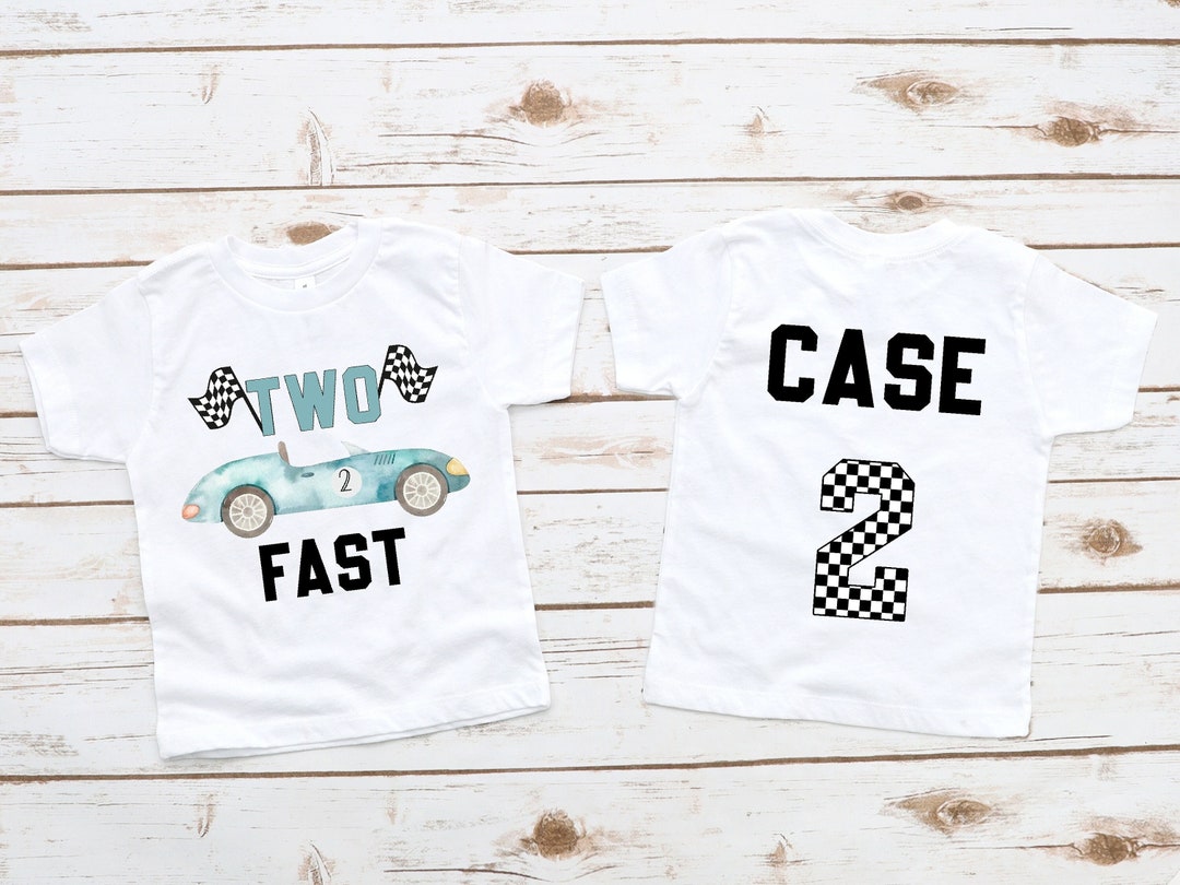 Two Fast Race Car Shirt, Racecar Birthday Shirt, Birthday Boy Shirt ...