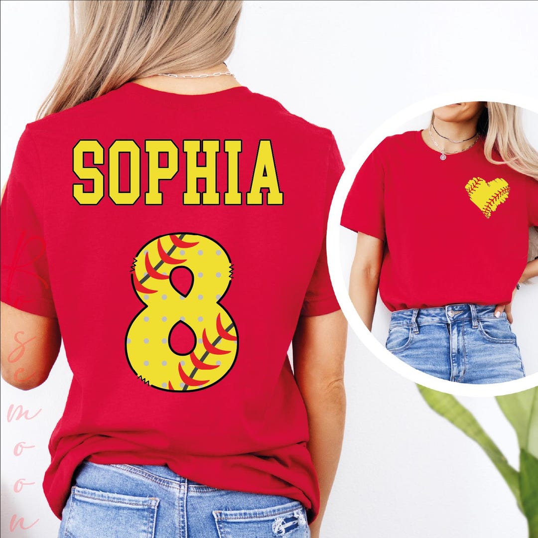 Custom Softball Shirts, Softball Numbers Shirt, Personalized Softball ...