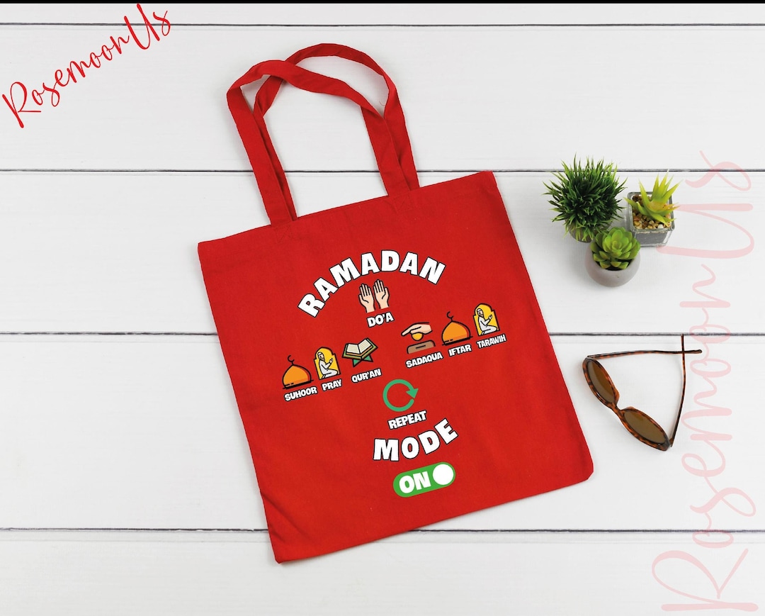 Ramadan Mode on Tote Bag, Ramadan Tote Bag, Family Ramadan Tote Bag ...