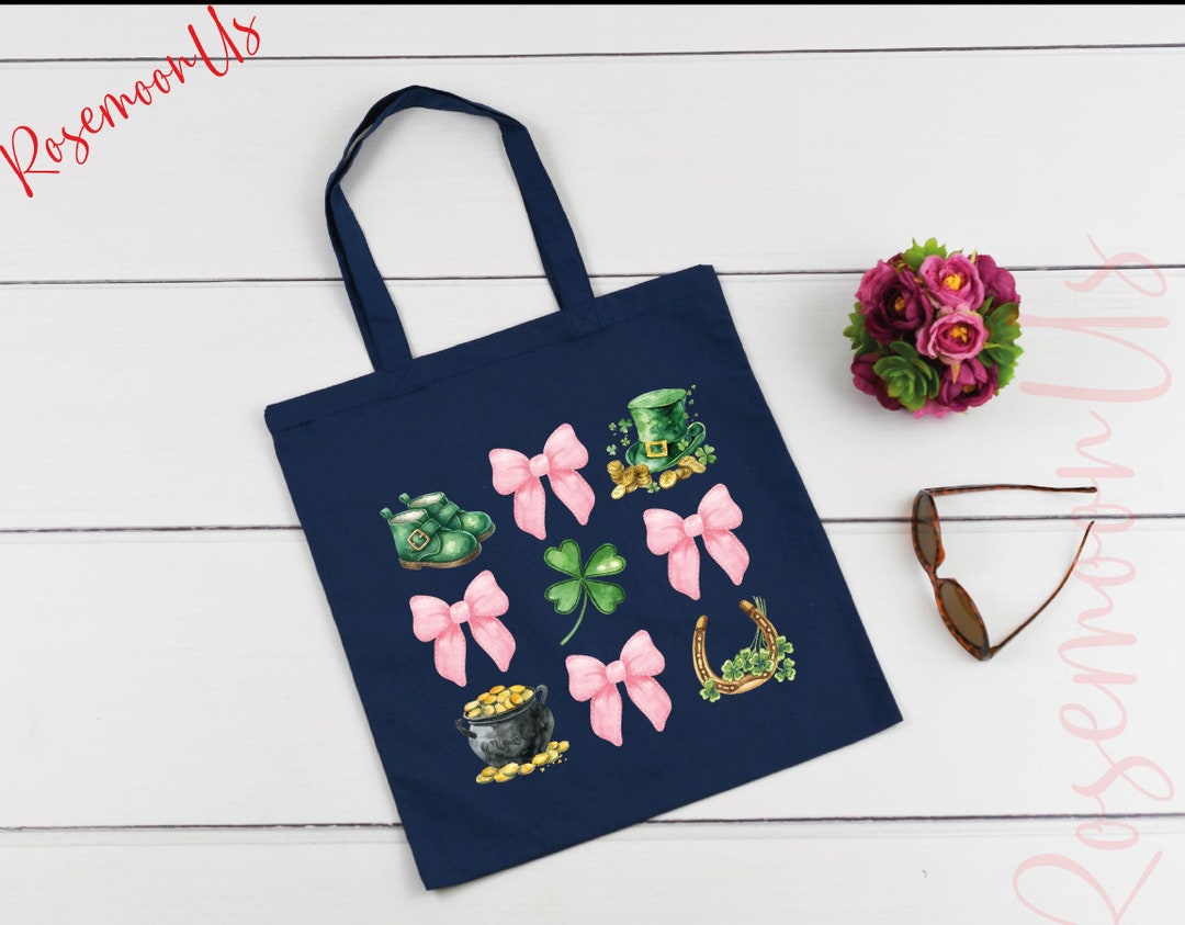 St Patrick's Day Tote Bag, St Patricks Day Coquette Tote Bag, St ...