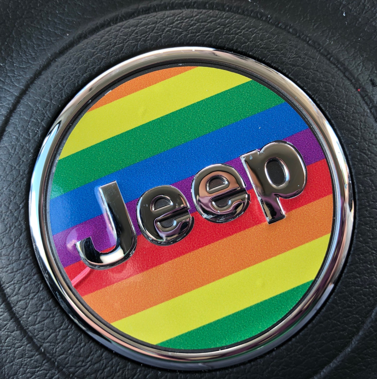 Gay Pride Ally Rainbow Flag Print Jeep Renegade Steering Wheel | Etsy