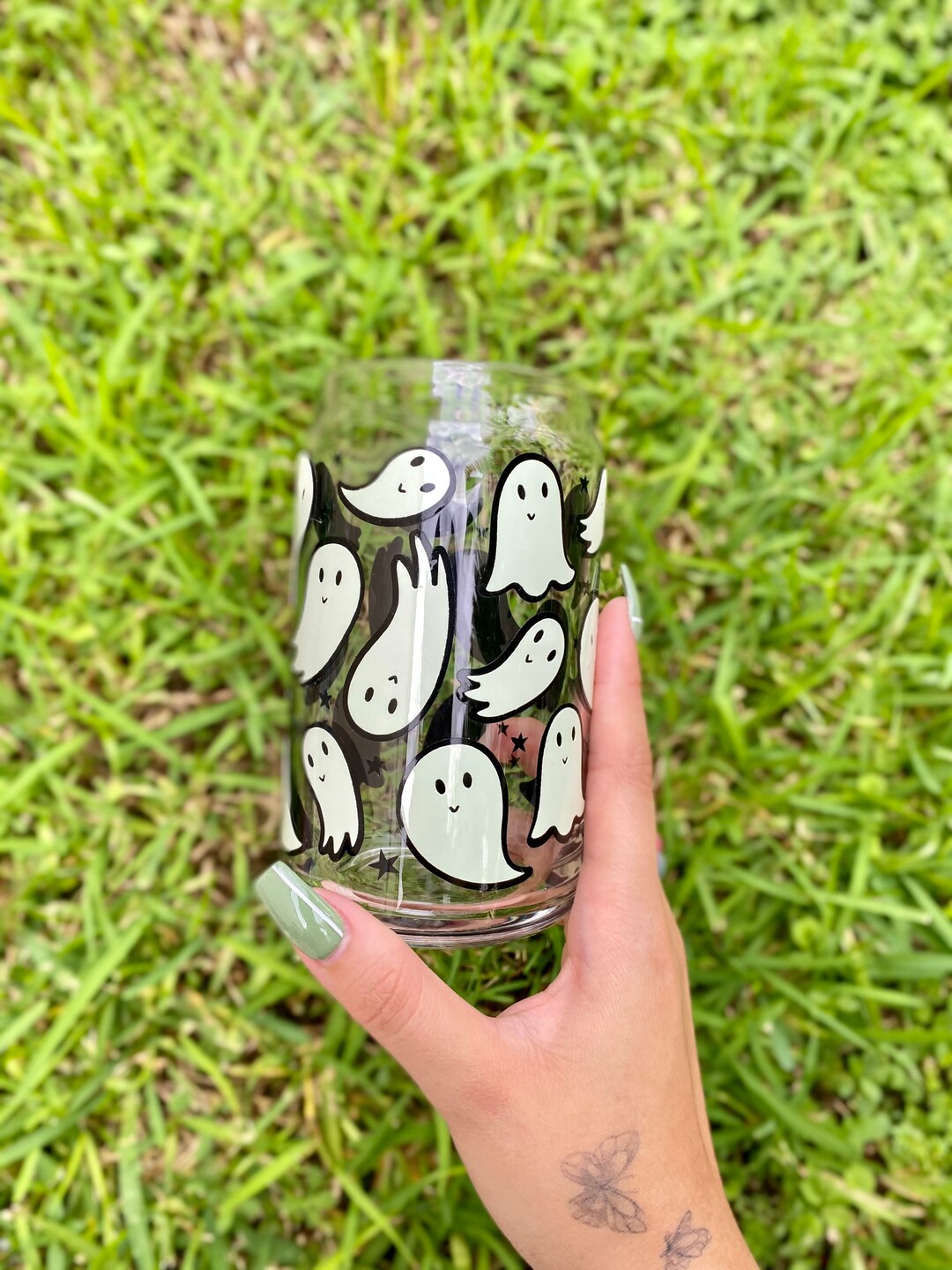 Ghost Beer Can Glass | Glow in the Dark |colorful | Coffee, Soda ...