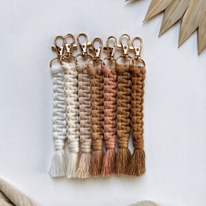 Macrame Keychain / Boho Keychains / Purse Charm / Macrame Accessories / Bag Charm / Gifts for ...