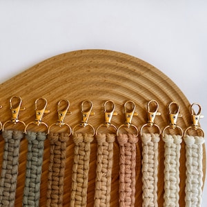 Macrame Keychain / Boho Keychains / Purse Charm / Macrame Accessories / Bag Charm / Gifts for ...