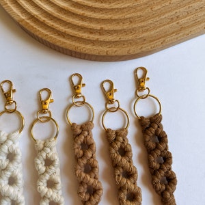 Macrame Keychains / Boho Keychains / Purse Charm / Macrame Accessories / Bag Charm / Gifts for ...
