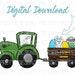 Baseball Tractor PNG, Baseball Sublimation PNG, Green Tractor Design ...