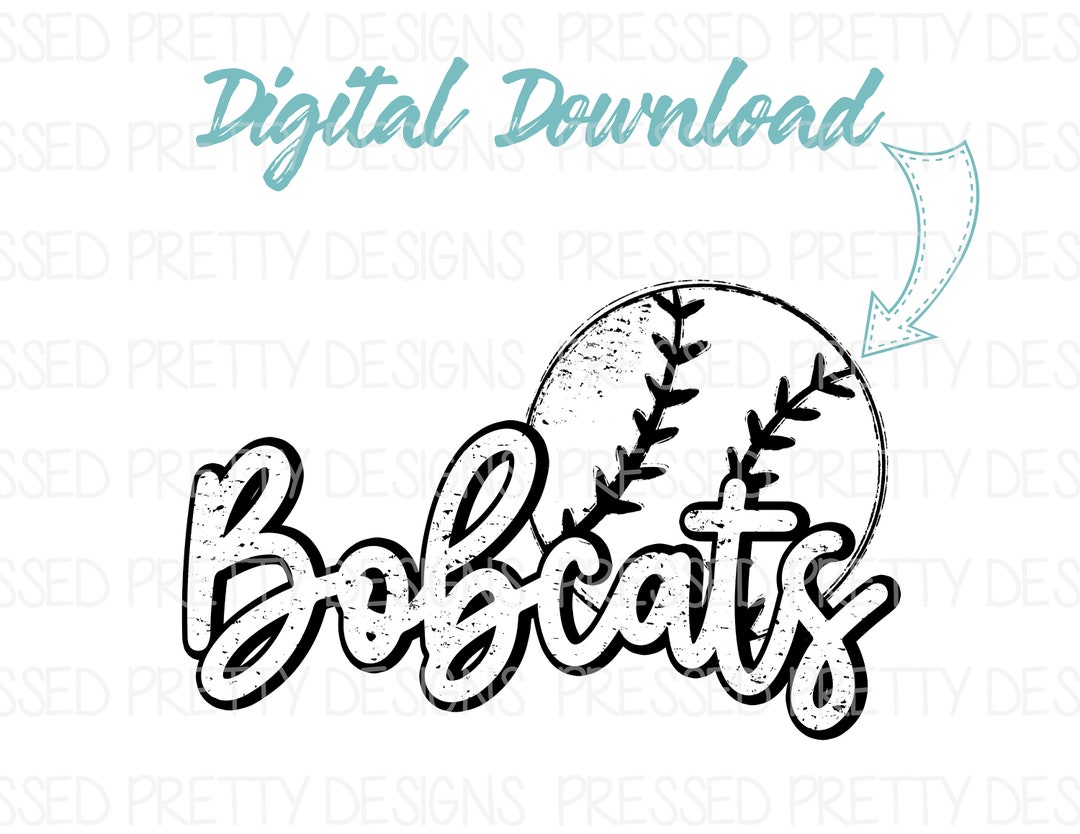 Bobcats Baseball Sublimation Design, Bobcats Baseball Team PNG, Team ...