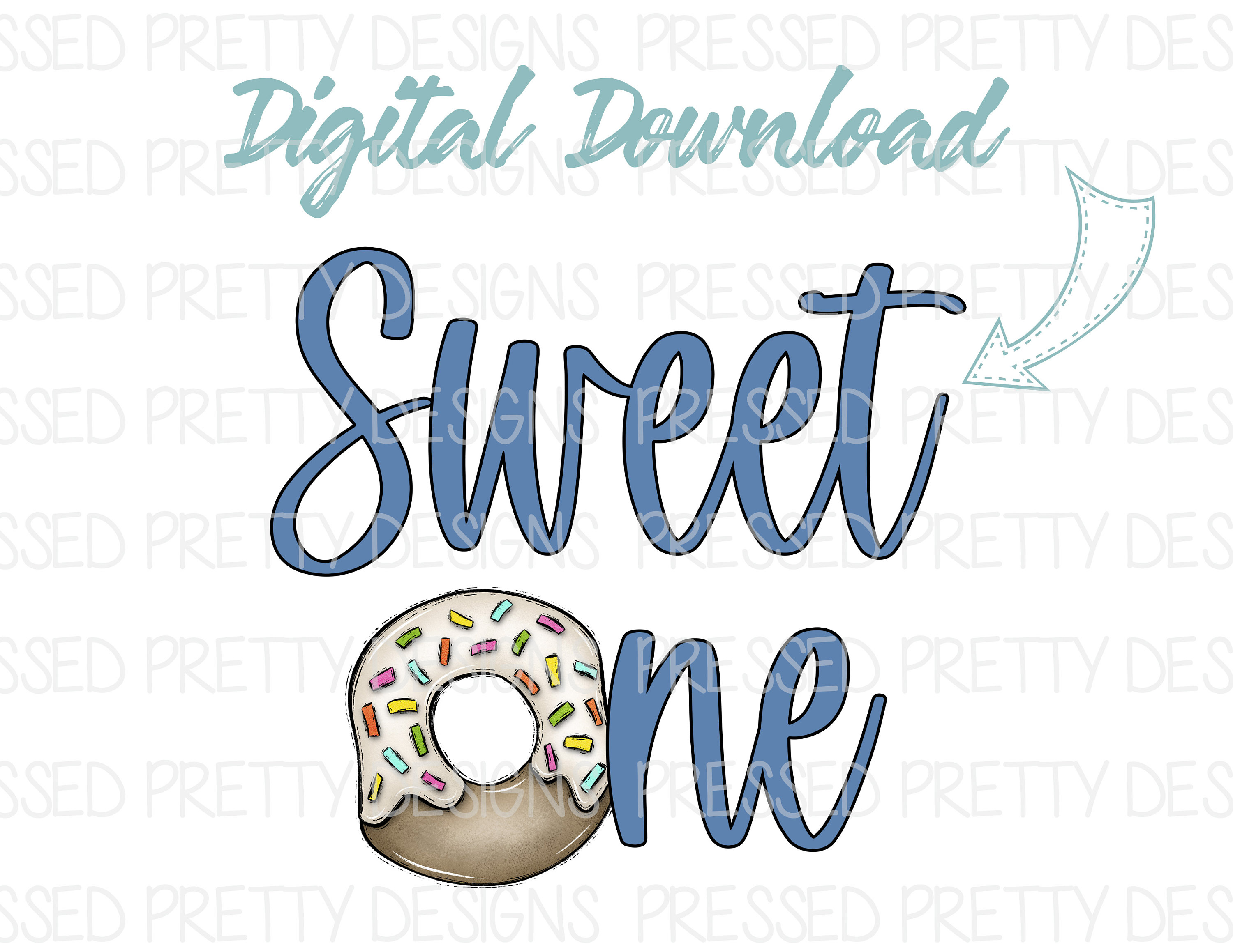 Sweet One PNG, Donut Birthday Design, Boys 1st Birthday, Sublimation ...