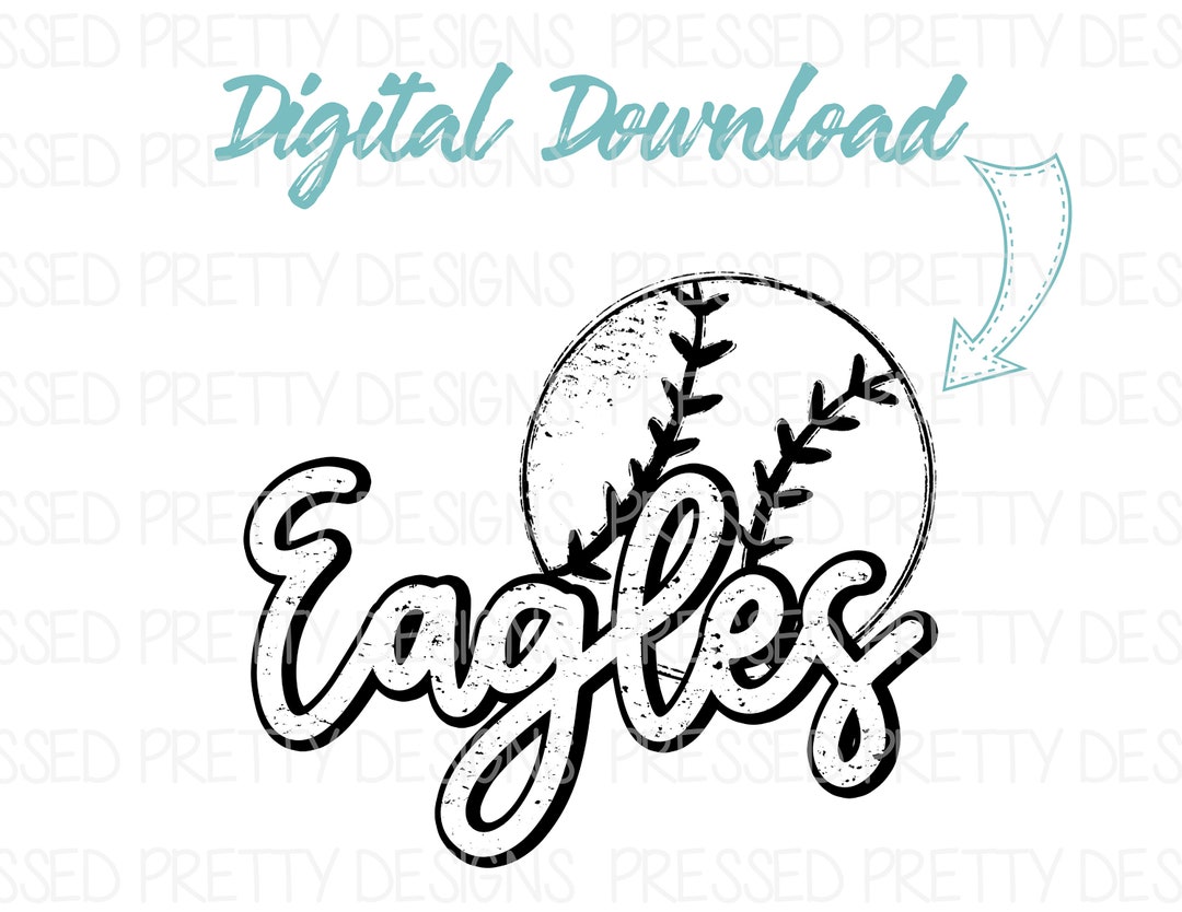 Eagles Baseball Sublimation Design, Eagles Baseball Team PNG, Team ...