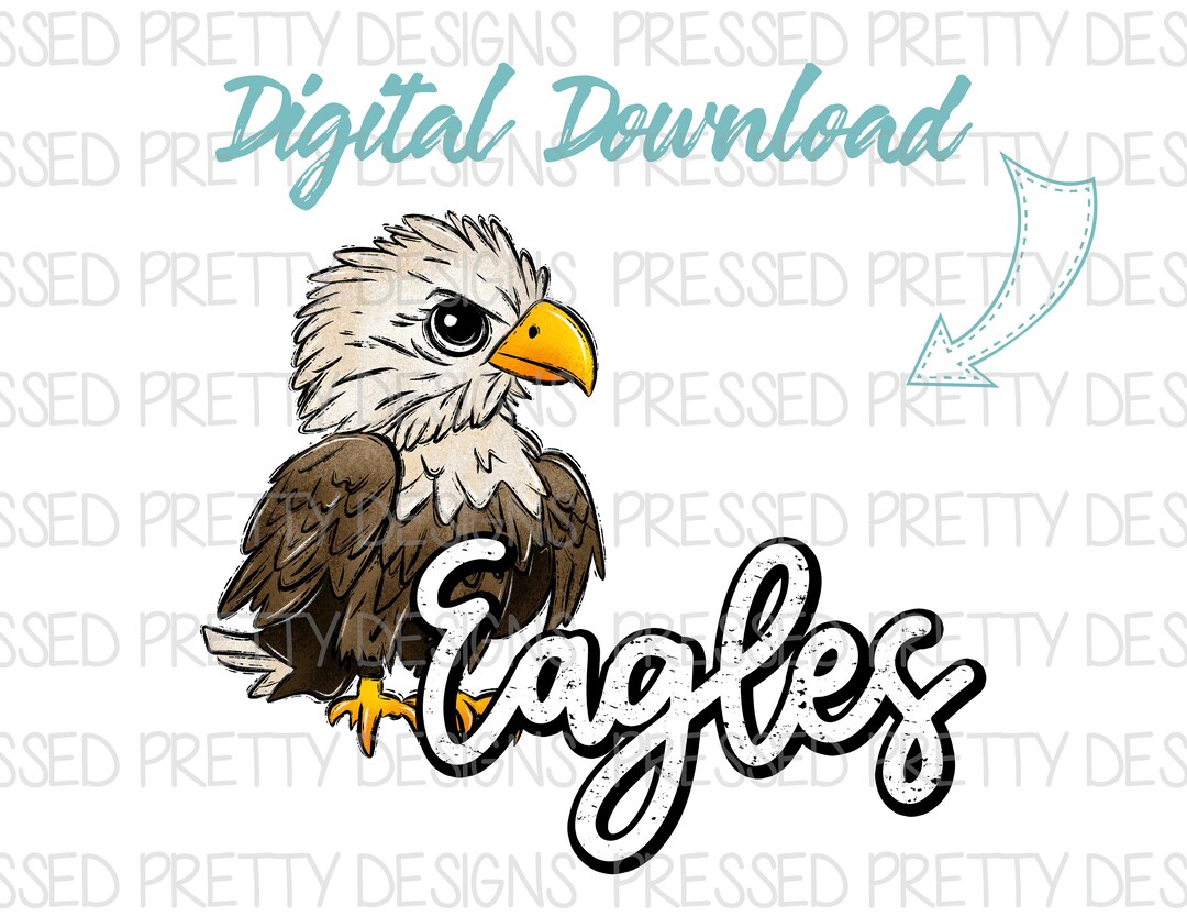 Eagles Team Sublimation Design, Eagle Team PNG, Team Spirit Design ...