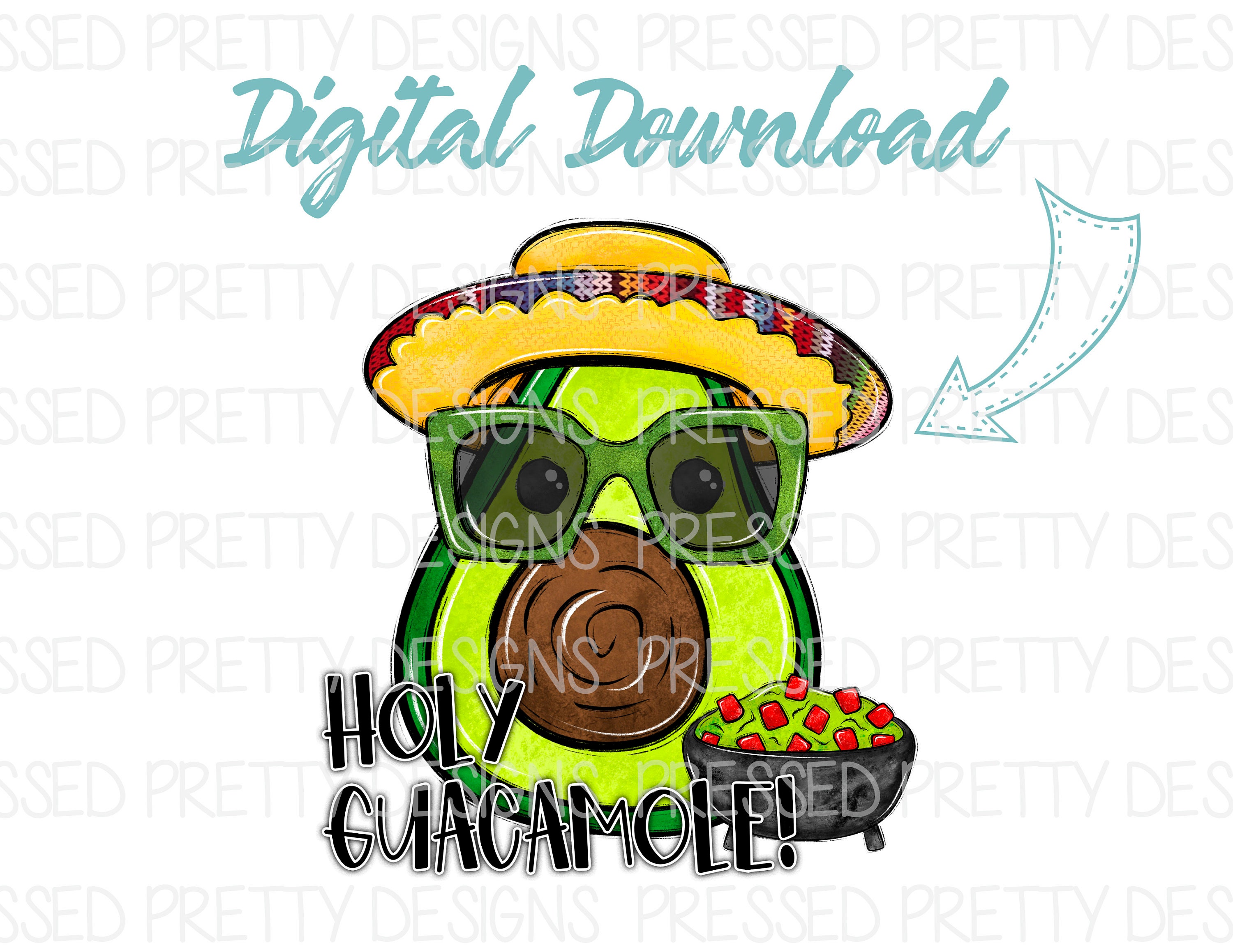 Holy Guacamole PNG, Taco Tuesday Design, Baby Fiesta Image, Sublimation ...