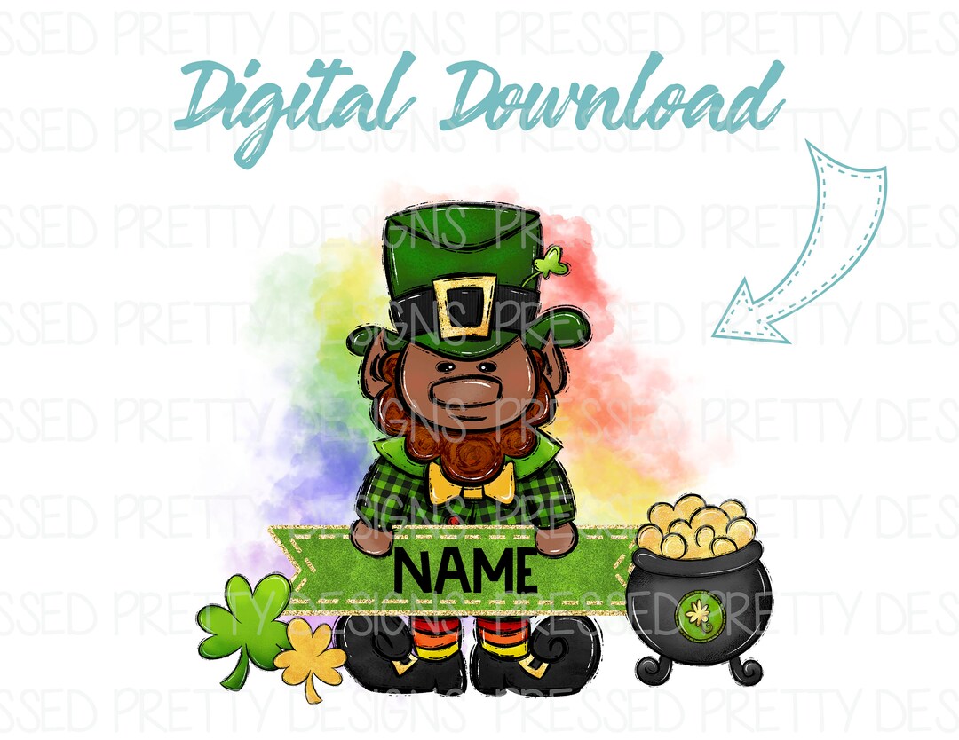 Leprechaun St. Patricks PNG, St. Paddy's Sublimation PNG, Personalized ...