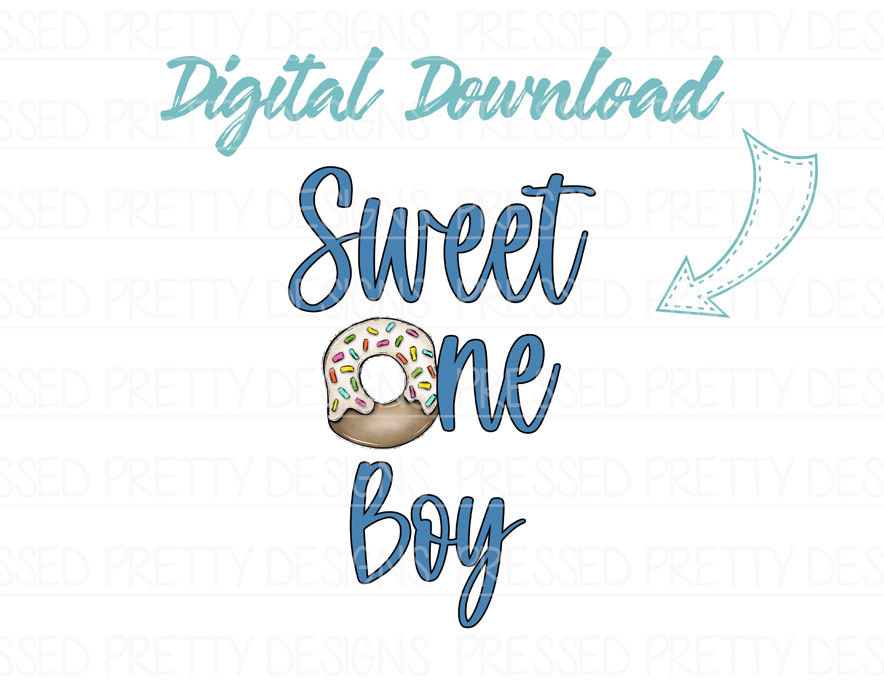 Sweet One PNG, Donut Birthday Design, Boys 1st Birthday, Sublimation ...